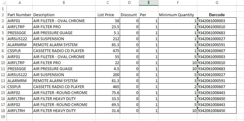 Prepare Supplier Excel File - PPP Group
